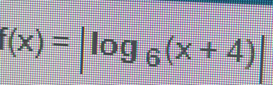 Solved What is the range of f(x)=|log6(x+4)| | Chegg.com