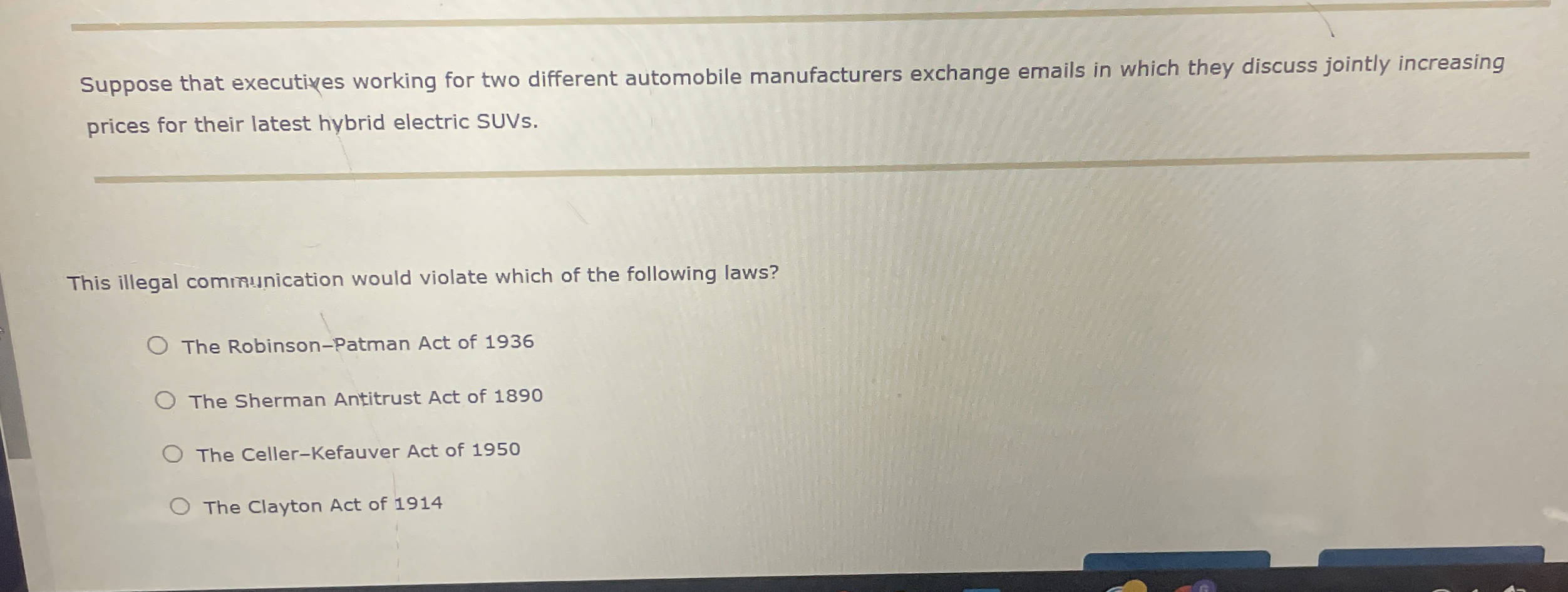 Solved Suppose that executixes working for two different | Chegg.com