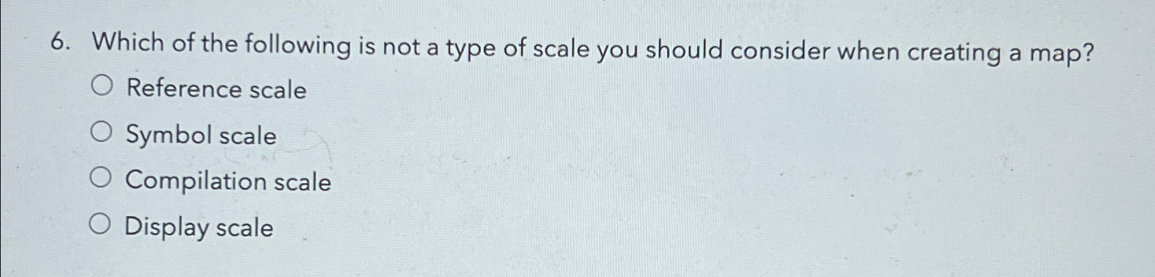 Solved Which of the following is not a type of scale you | Chegg.com