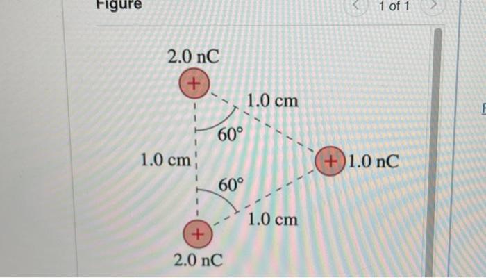 Solved Three charges form triangle as shown in (Equure.1) | Chegg.com