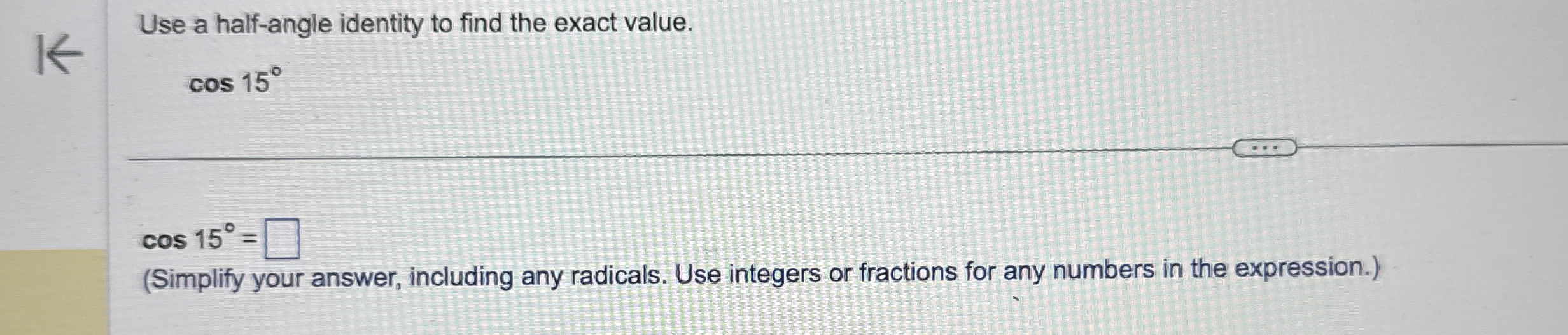 Solved Use a half-angle identity to find the exact | Chegg.com