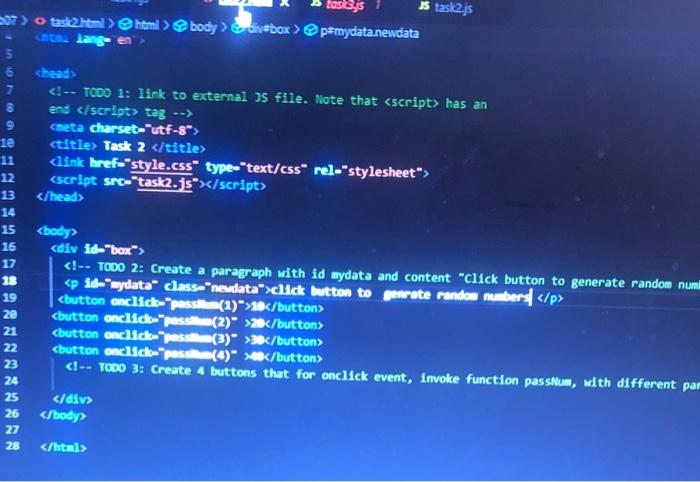 Solved Task 2 Edit Task2 And Task2 Js 1 Link Your