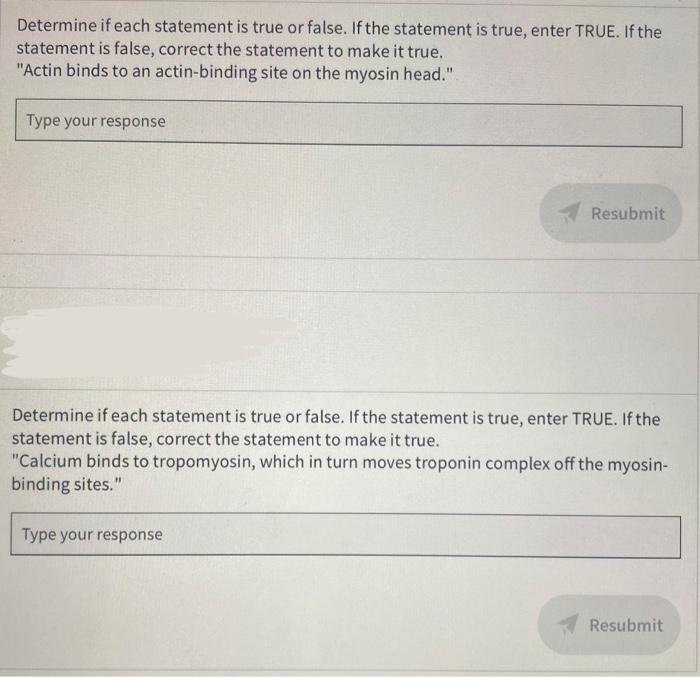 Solved Determine if each statement is true or false. If the | Chegg.com