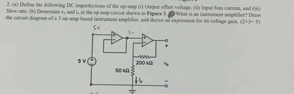 (a) ﻿Define the following DC imperfections of the | Chegg.com