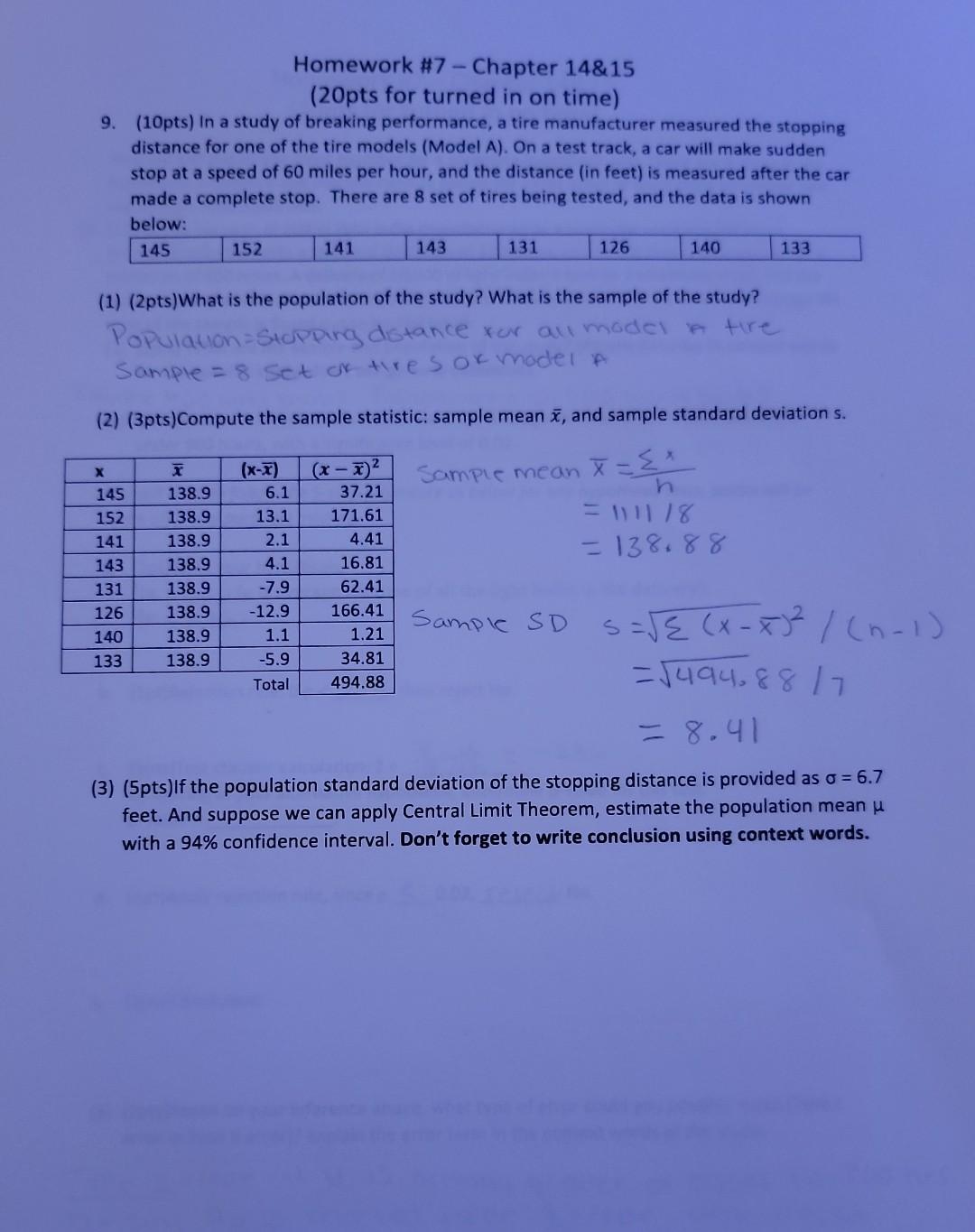 Solved Homework \#7-Chapter 14&15 (20pts for turned in on | Chegg.com