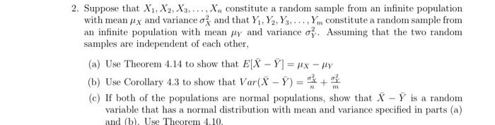 Solved 2. Suppose that X1, X2, X3, ..., X, constitute a | Chegg.com