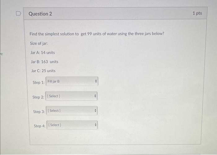 Solved Find the simplest solution to get 100 units of water | Chegg.com