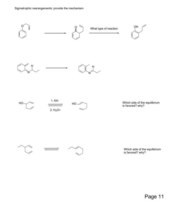 Solved Sigmatrophic rearangements: provide the mechanism | Chegg.com
