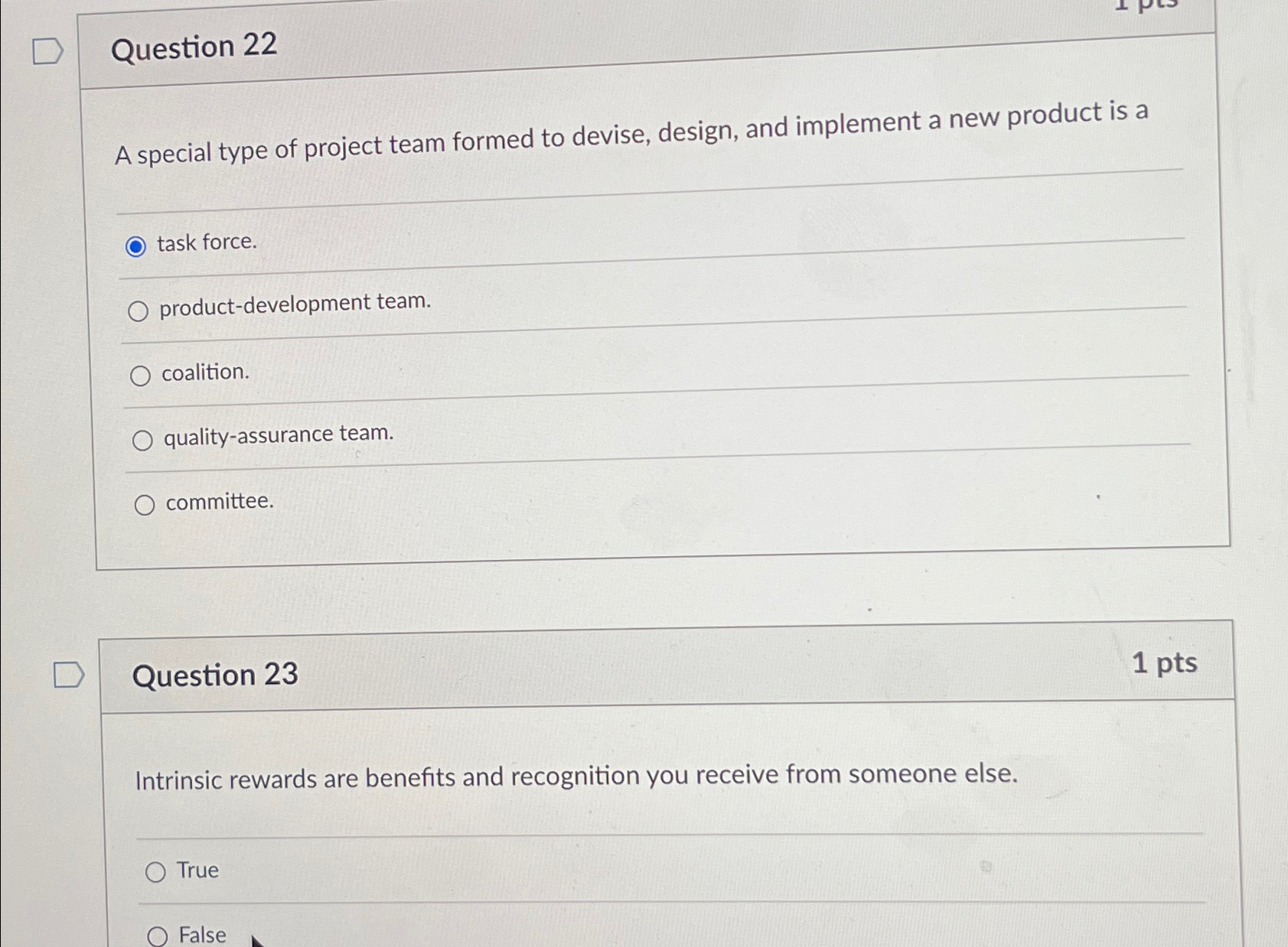 Solved Question 22A special type of project team formed to | Chegg.com