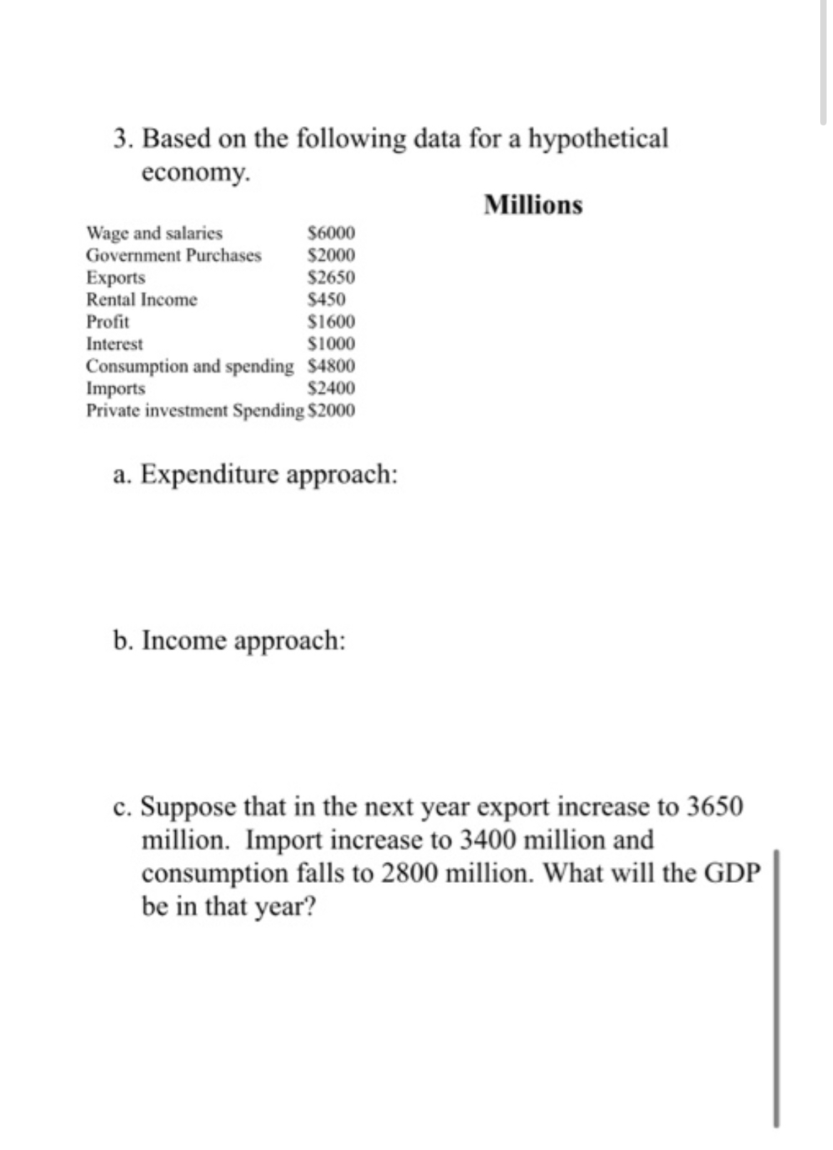 Solved Based on the following data for a hypothetical | Chegg.com