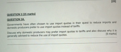 Solved QUESTION 3 [25 ﻿marks]QUESTION 3A.Govemments have | Chegg.com
