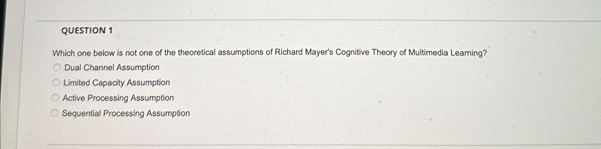 Solved QUESTION 1Which one below is not one of the | Chegg.com