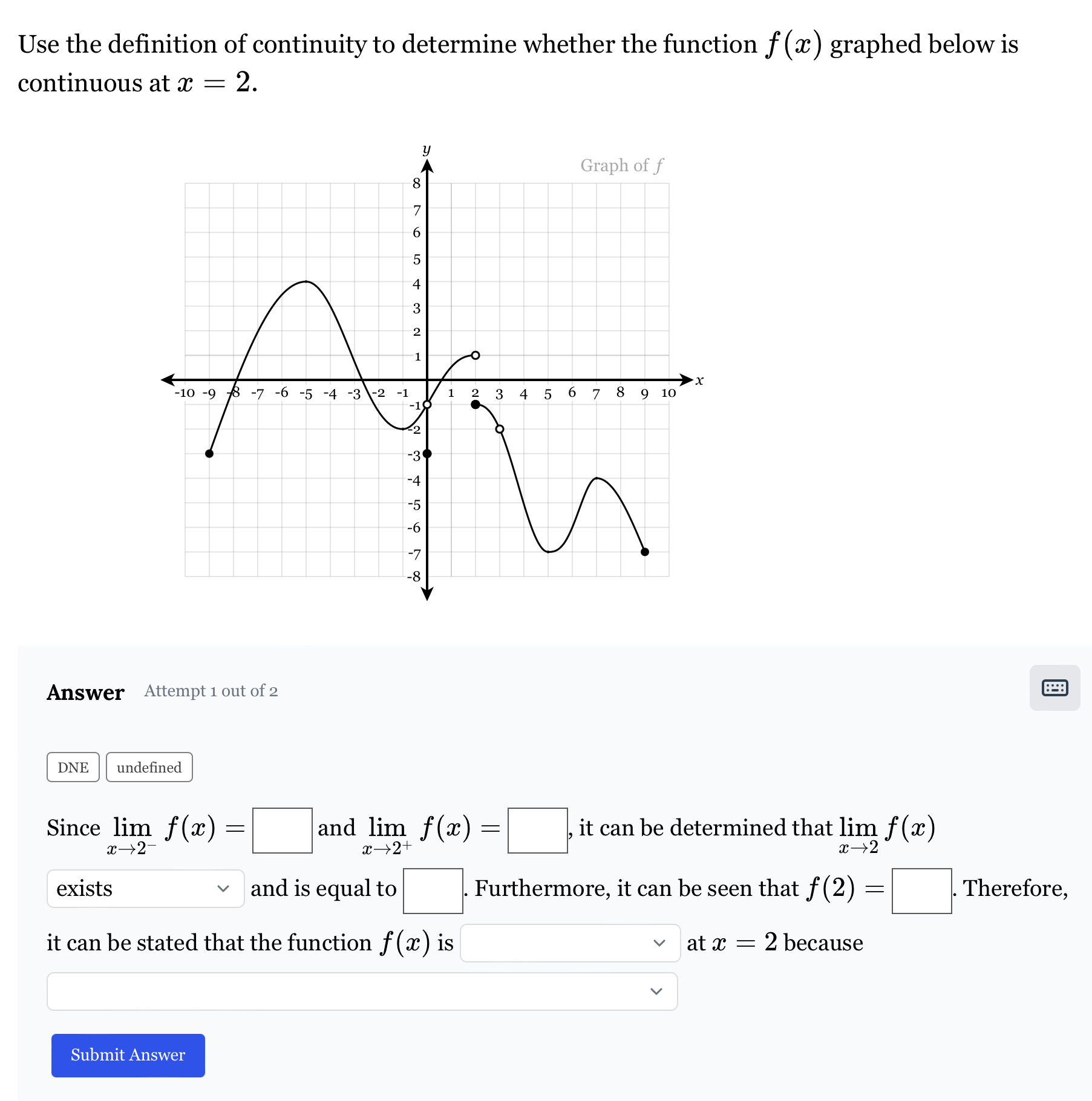 Solved Use the definition of continuity to determine whether | Chegg.com