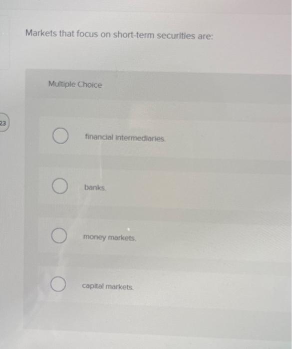 Solved Short-term financing relies heavily on: Multiple | Chegg.com