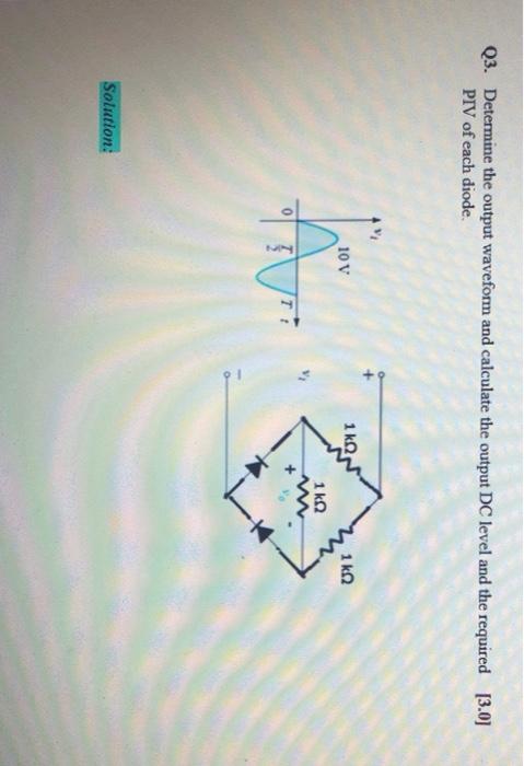 Solved Q3. Determine the output waveform and calculate the | Chegg.com