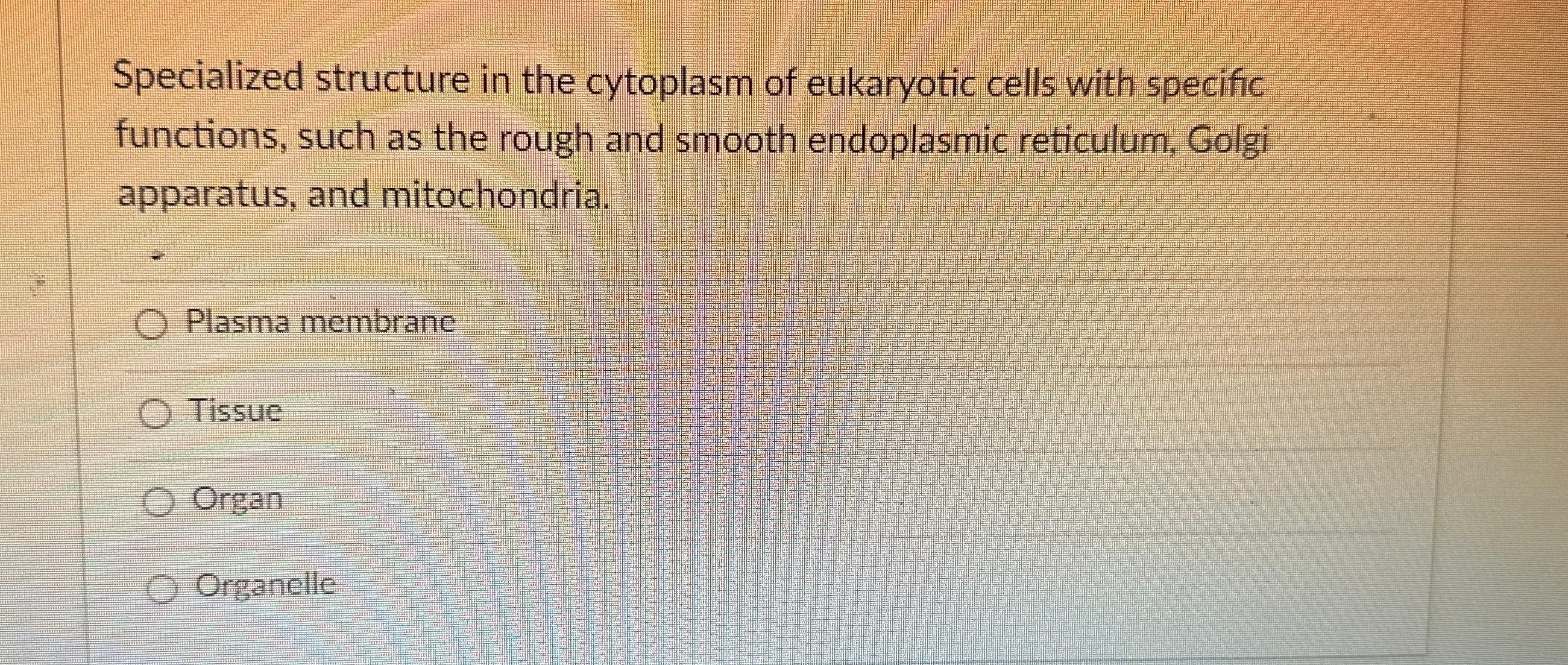 Solved Specialized structure in the cytoplasm of eukaryotic | Chegg.com