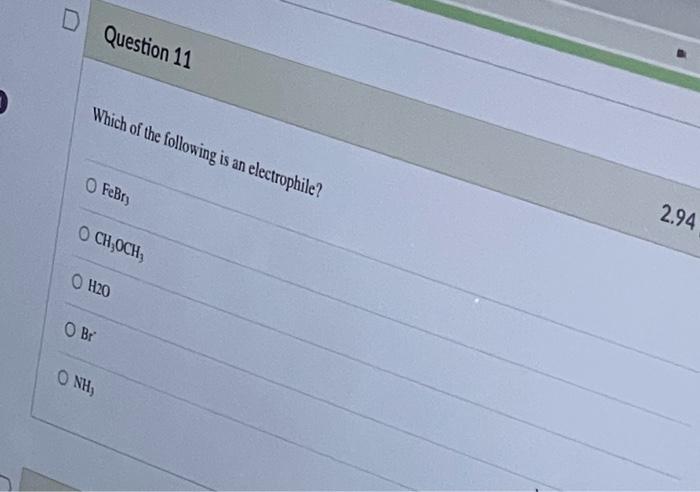 Solved Question 11 Which of the following is an | Chegg.com