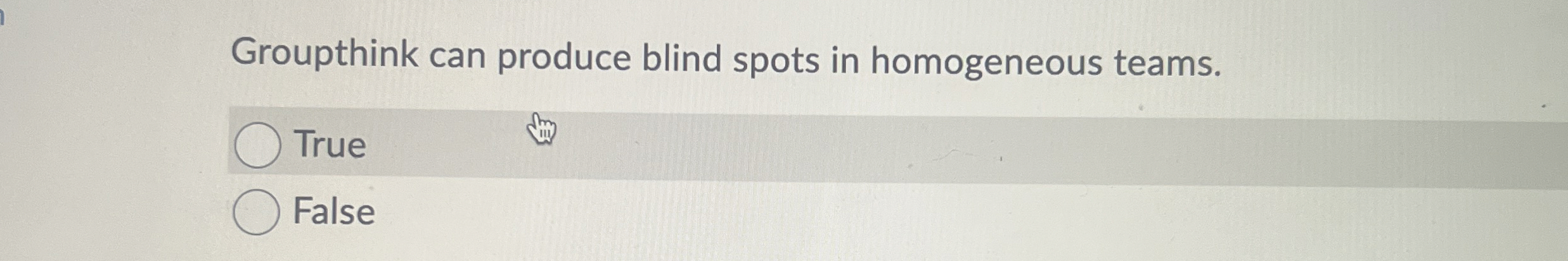 Solved Groupthink can produce blind spots in homogeneous | Chegg.com