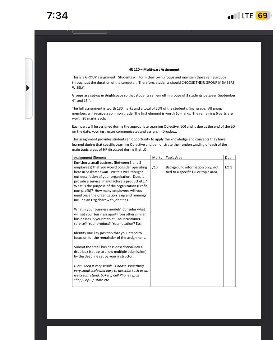 Solved 7:34HR 120 - ﻿Multi-part AssignmentThis is a GROUP | Chegg.com