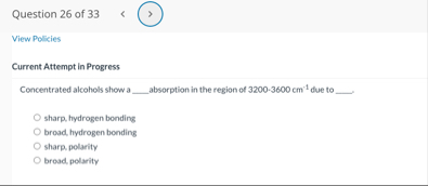 Solved Question 26 ﻿of 33View PoliciesCurrent Attempt in | Chegg.com