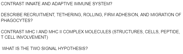 Solved CONTRAST INNATE AND ADAPTIVE IMMUNE SYSTEM?DESCRIBE | Chegg.com