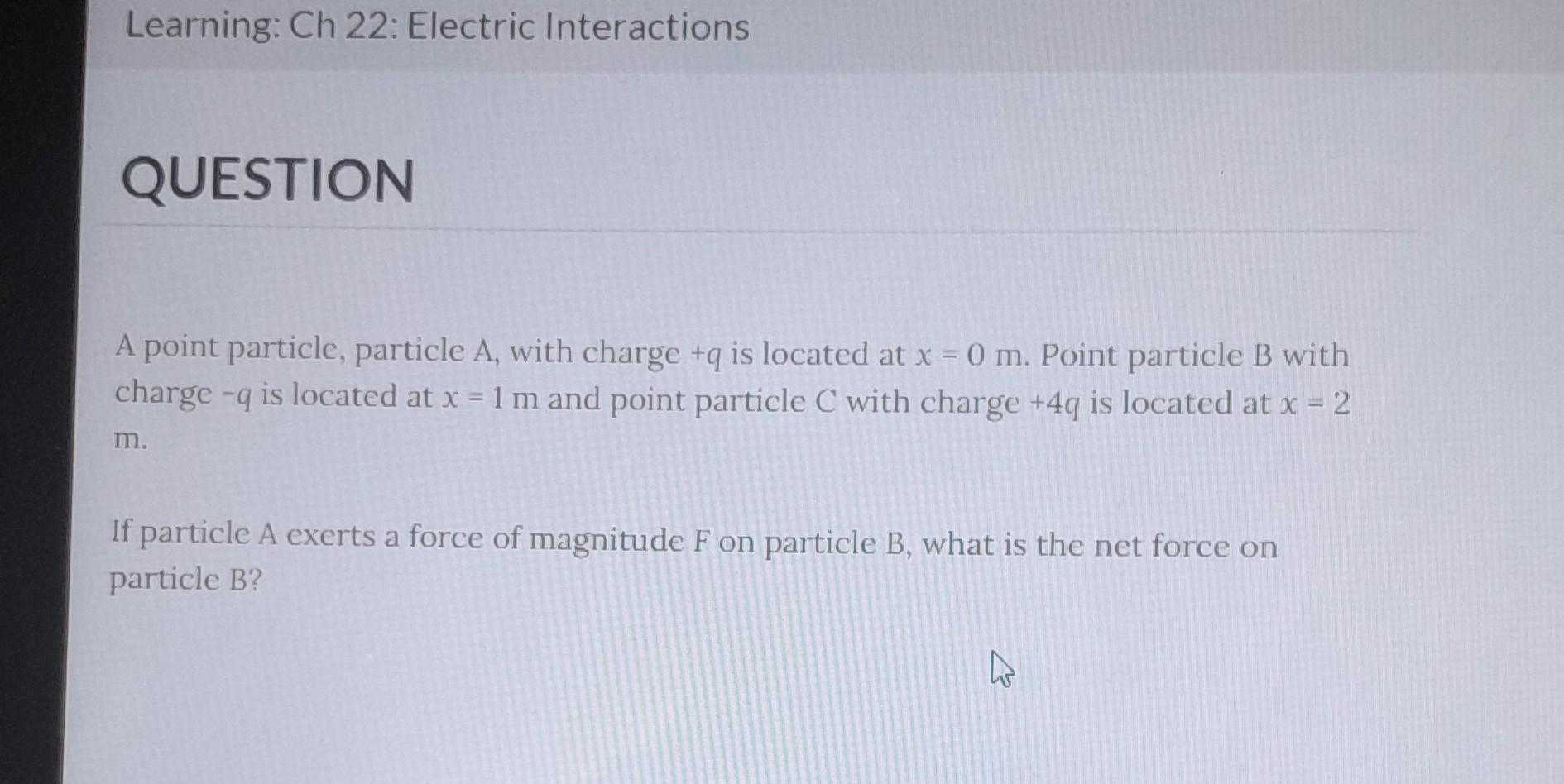 Solved A point particle, particle A, with charge +q is | Chegg.com