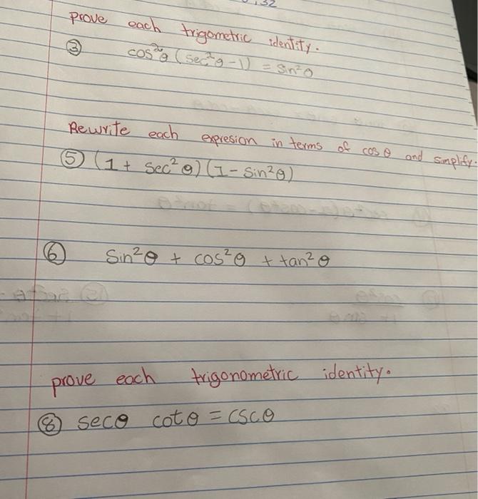 Solved prove each trigometric identity. cos (seco -1 = sino | Chegg.com