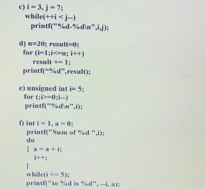 Solved What output does each of the following program | Chegg.com