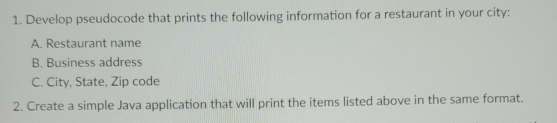 Solved Develop pseudocode that prints the following | Chegg.com