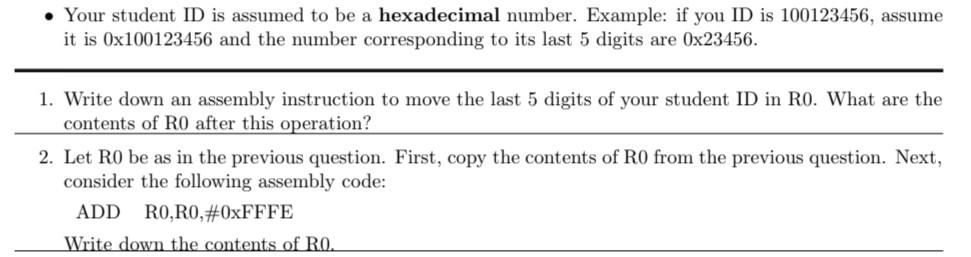 Solved Please use the example student ID in the image. | Chegg.com