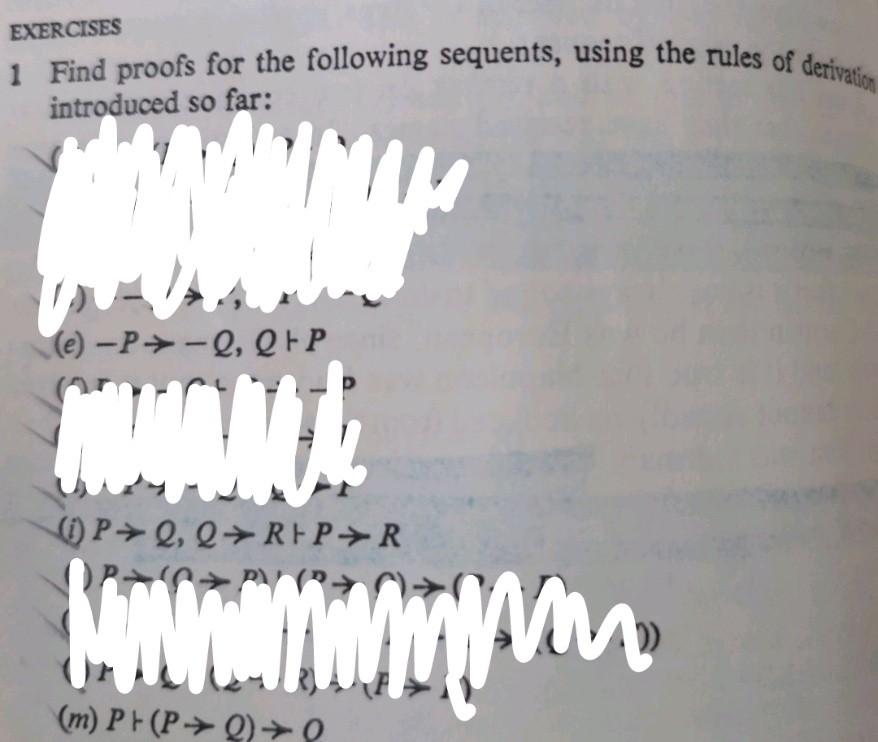 Solved EXERCISES 1 Find proofs for the following sequents, | Chegg.com