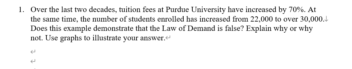 Over the last two decades, tuition fees at Purdue | Chegg.com
