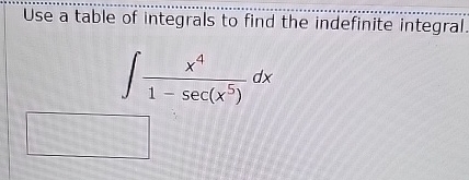 Use a table of integrals to find the indefinite | Chegg.com