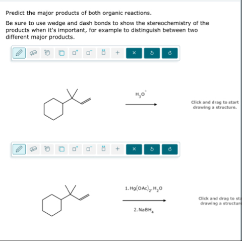 Solved Predict the major products of both organic | Chegg.com