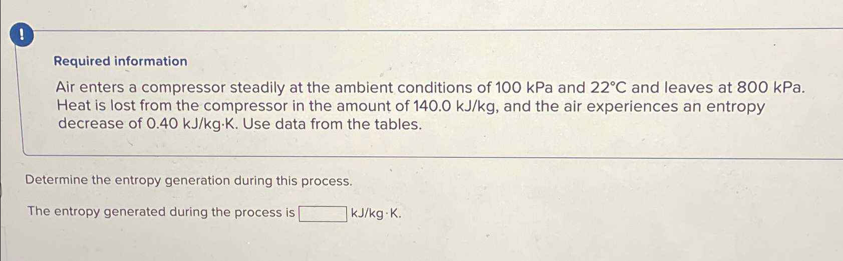 Solved !Required informationAir enters a compressor steadily | Chegg.com