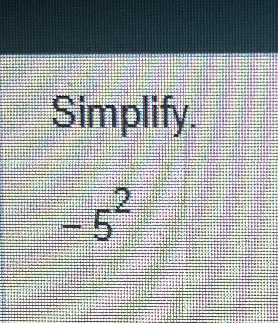 Solved Simplify.-52 | Chegg.com
