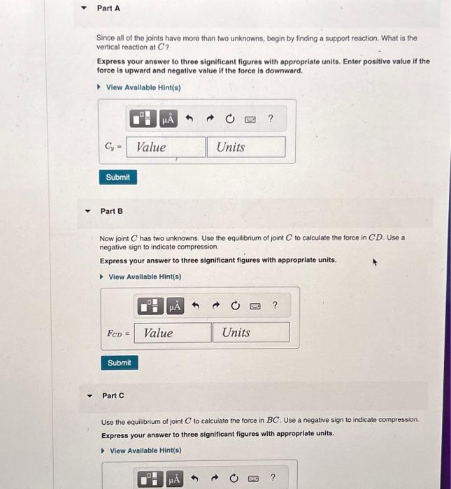 Solved The Method of Joints (Setup and Solve) Learning Goal: | Chegg.com