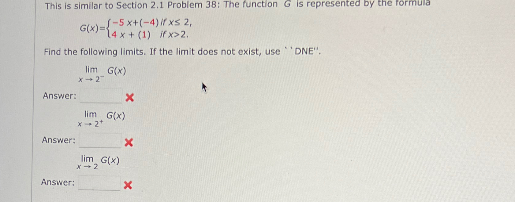 Solved This is similar to Section 2.1 ﻿Problem 38: The | Chegg.com