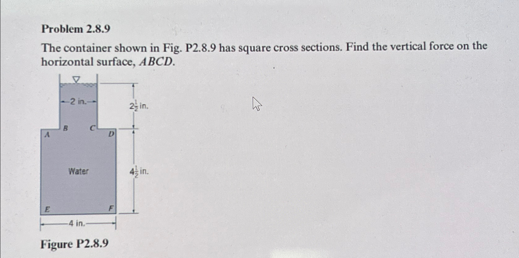 Problem 2.8.9The container shown in Fig. P2.8.9 ﻿has | Chegg.com
