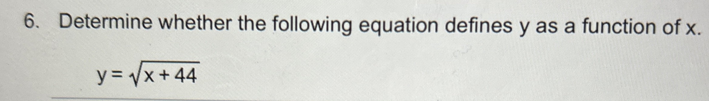Solved Determine whether the following equation defines y | Chegg.com