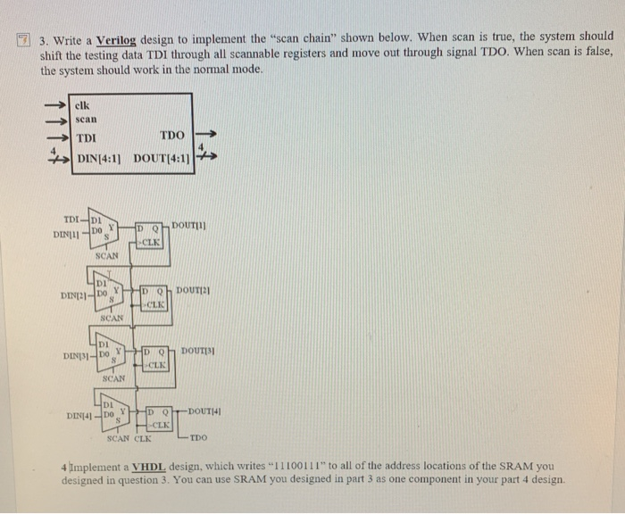 3 3 Write A Verilog Design To Implement The Scan