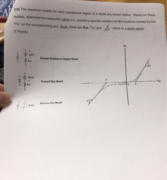Solved (13) The electrical models for each operational | Chegg.com