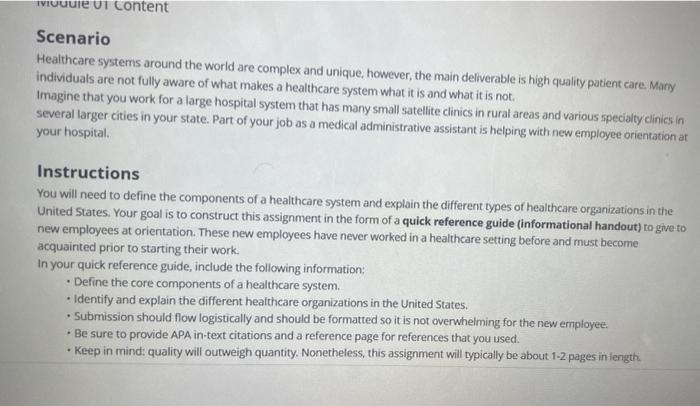 Solved Scenario Healthcare systems around the world are | Chegg.com