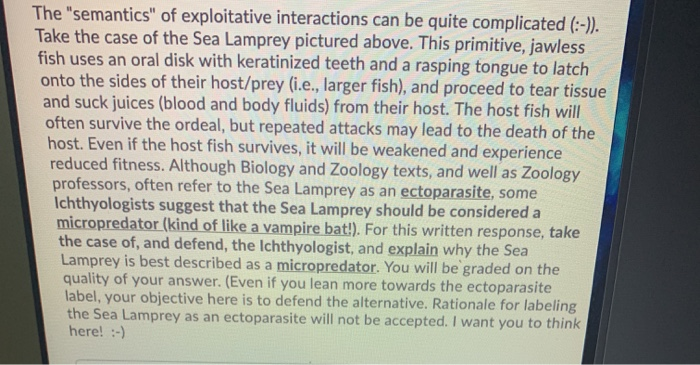 The "semantics" of exploitative interactions can be | Chegg.com