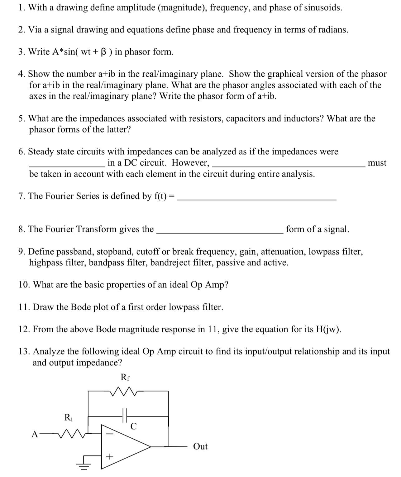 Solved With a drawing define amplitude (magnitude), | Chegg.com