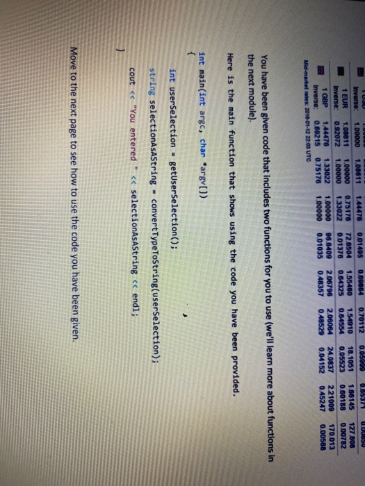 Solved Complete a program that allows a user to select a | Chegg.com