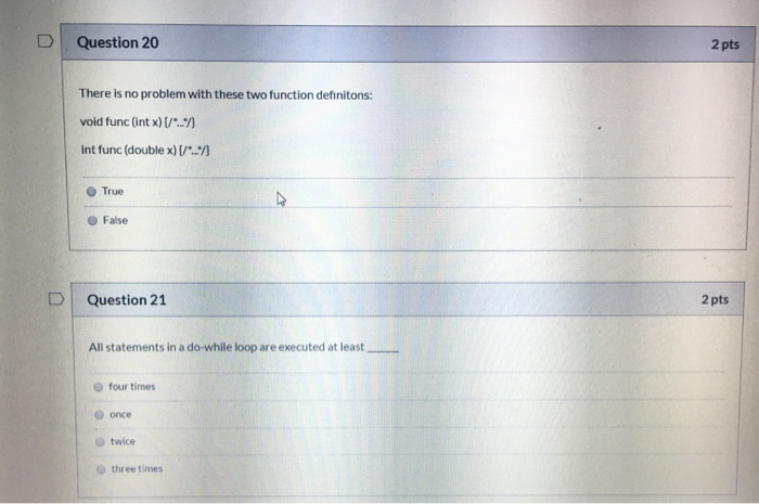 Solved D Question 20 2 Pts There Is No Problem With These