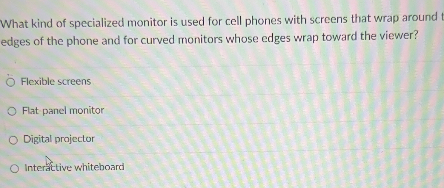 Solved What kind of specialized monitor is used for cell | Chegg.com