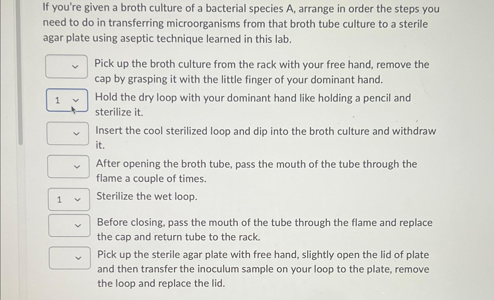 Solved If you're given a broth culture of a bacterial | Chegg.com