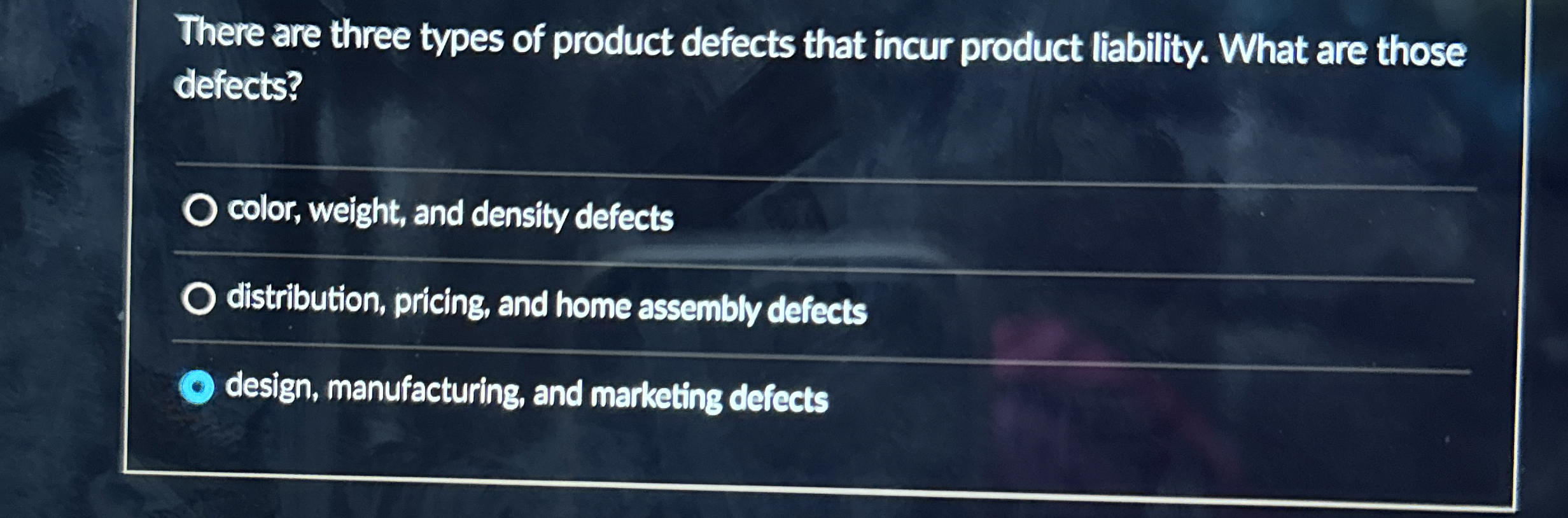 Solved There are three types of product defects that incur | Chegg.com